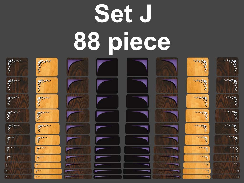 Acoustic Guitar Guide Shark Fin Guitar Decals - 88 PC Fret Marker ...