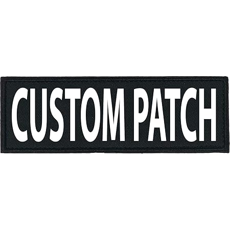 Amazon.com : Dogline Custom Bright White Text Patch For Vest Harness Or Collar Customizable Text ...