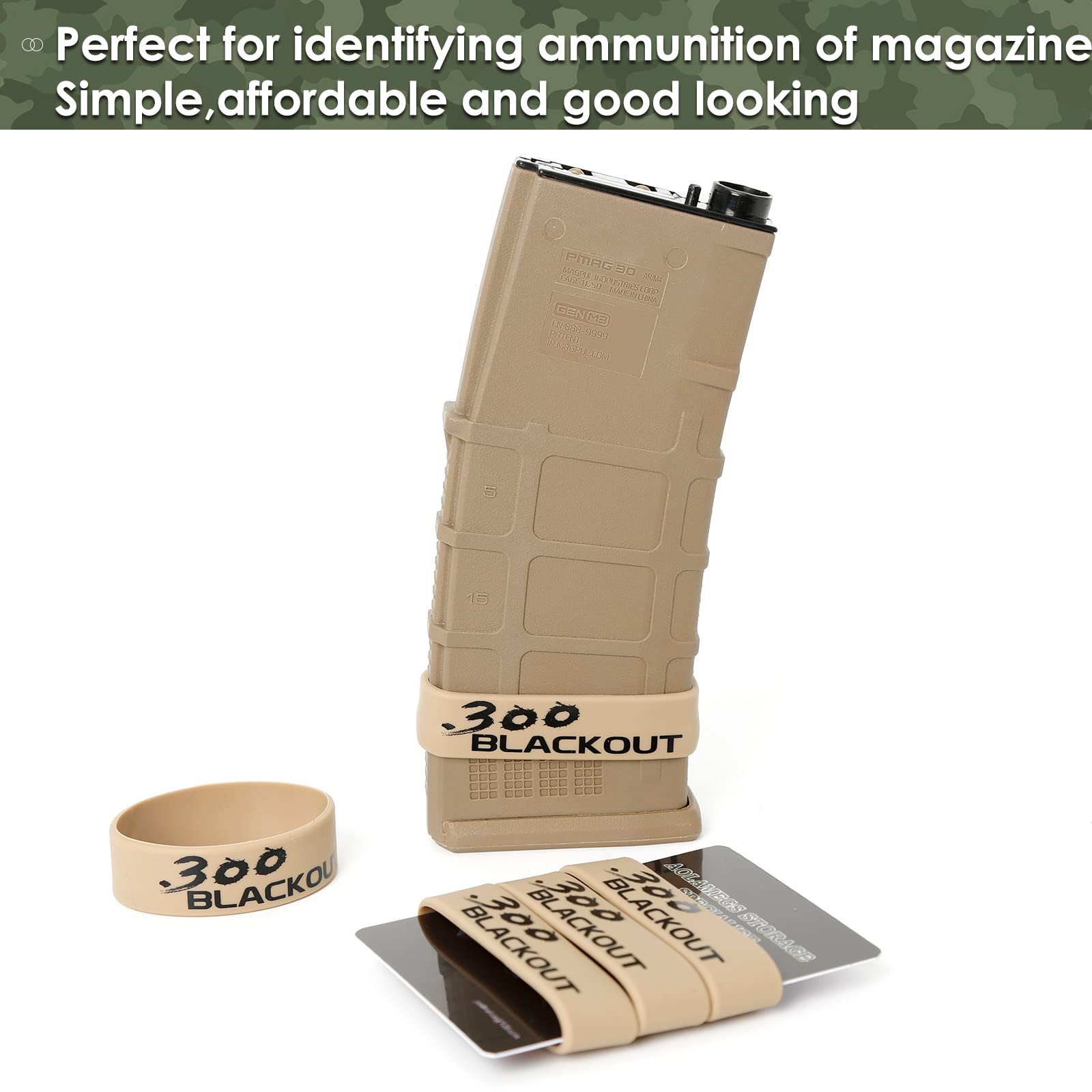 Snapklik.com : Aolamegs 5 Pack 300 Blackout Magazine Bands, Durable ...