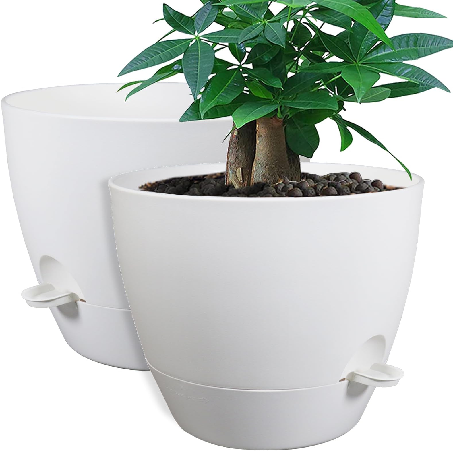 Amazon.com : UOUZ 12inch 2Pack Large Self Watering Planters, Plastic ...