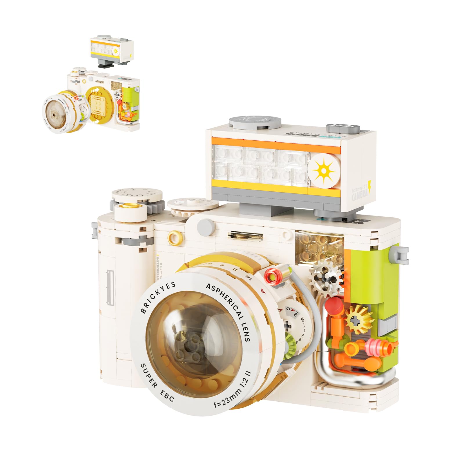 Amazon.com: Building Blocks Camera, Retro Camera Building Blocks Model ...
