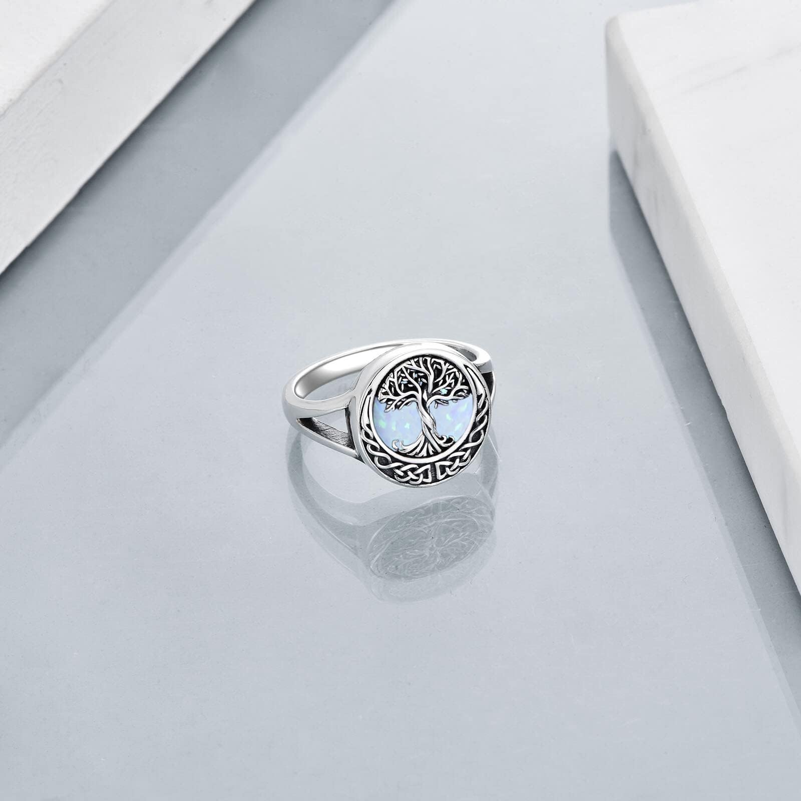 Snapklik.com : Tree Of Life Rings S925 Sterling Silver Celtic Knot ...