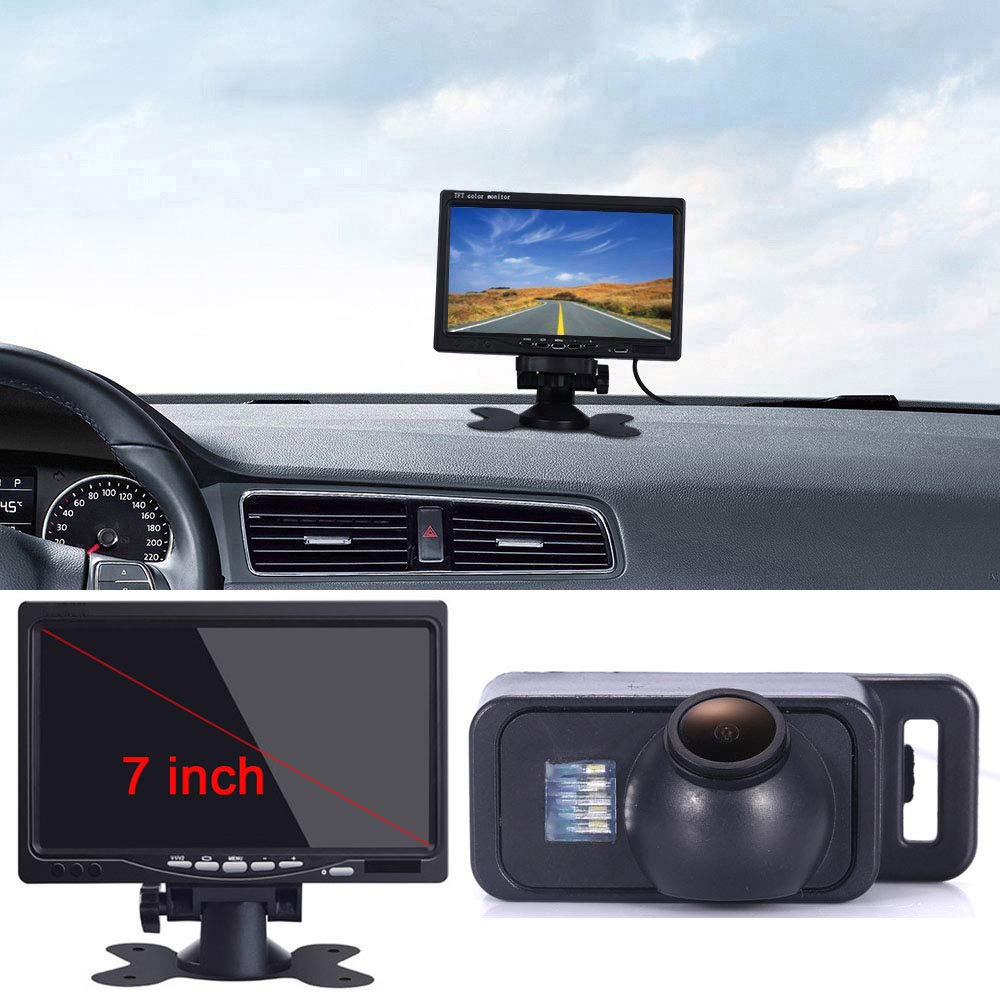 Buy 1280 x 720 pixels 1000 TV line reversing camera kit: 7 inch TFT LCD ...