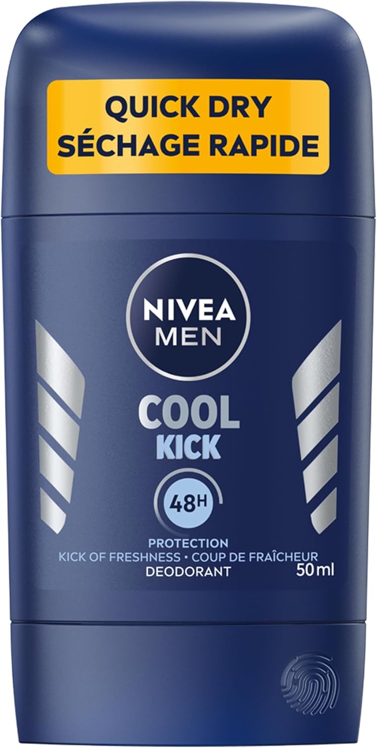 NIVEA Men Cool Kick Deodorant Stick - Long-Lasting Freshness