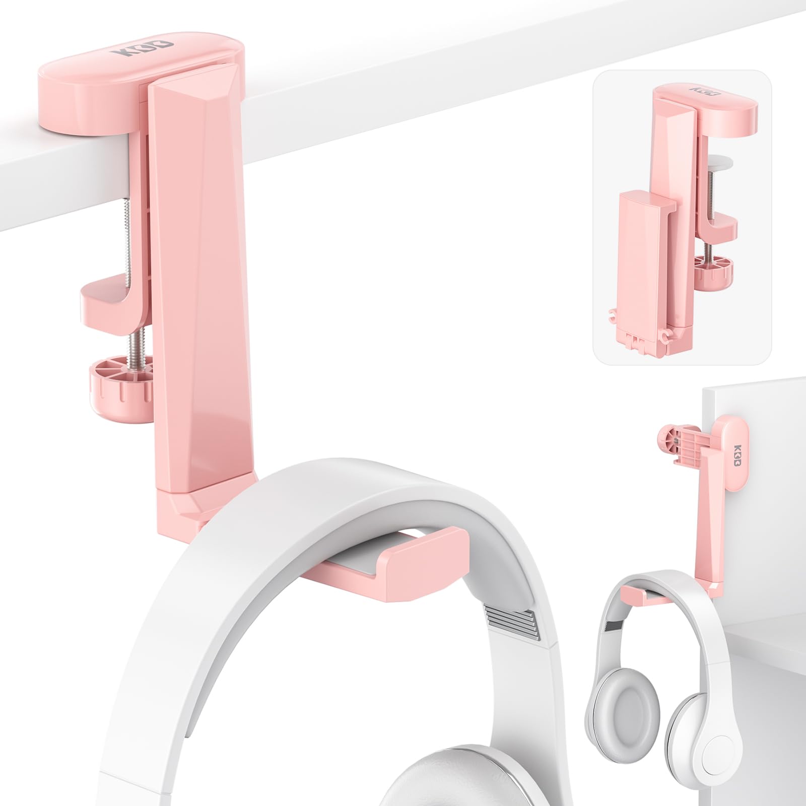 Amazon.com: KDD Foldable Headphone Hanger, Rotatable Under Desk Headset ...
