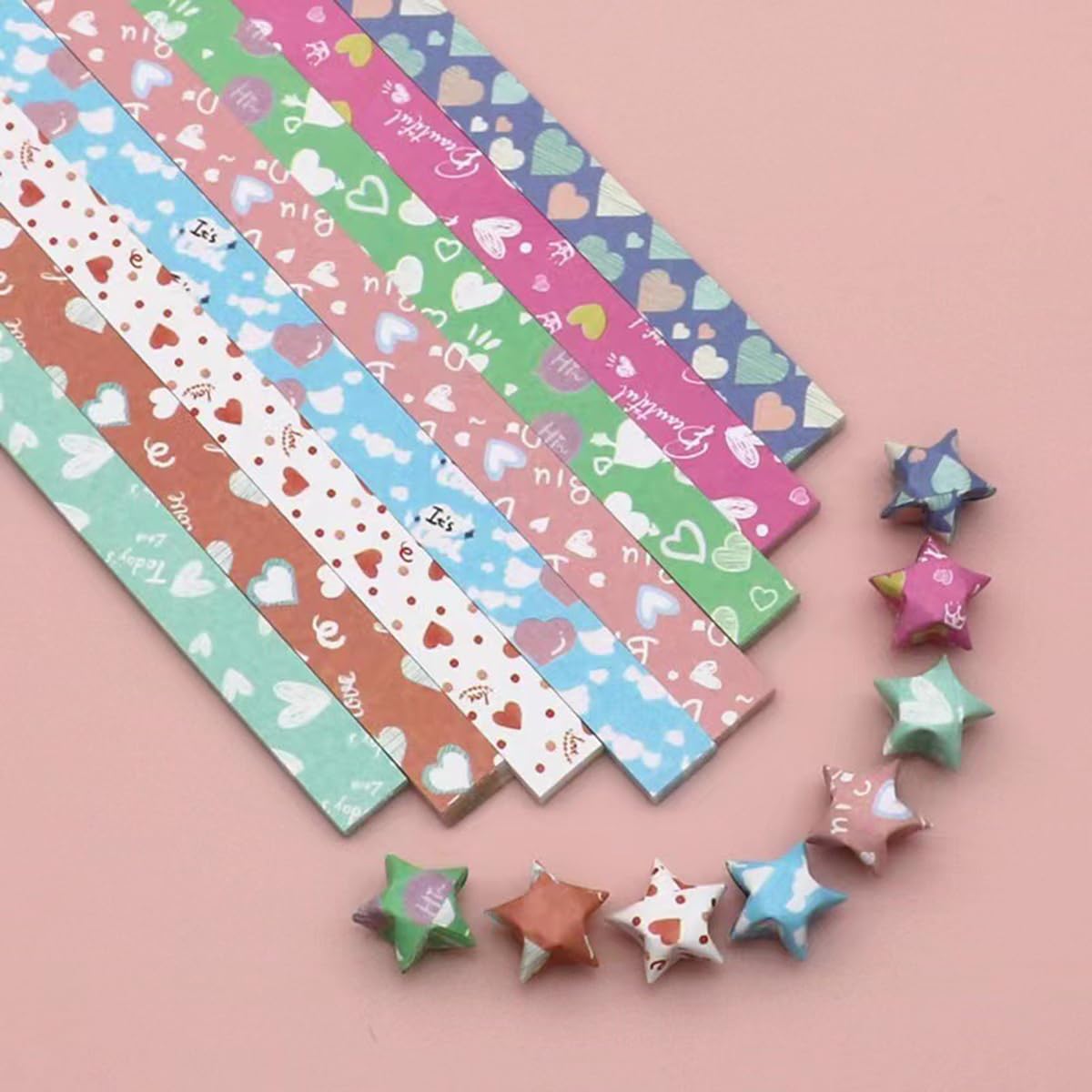 Snapklik.com : Origami Paper Stars, Colorful Handcraft Origami Lucky ...