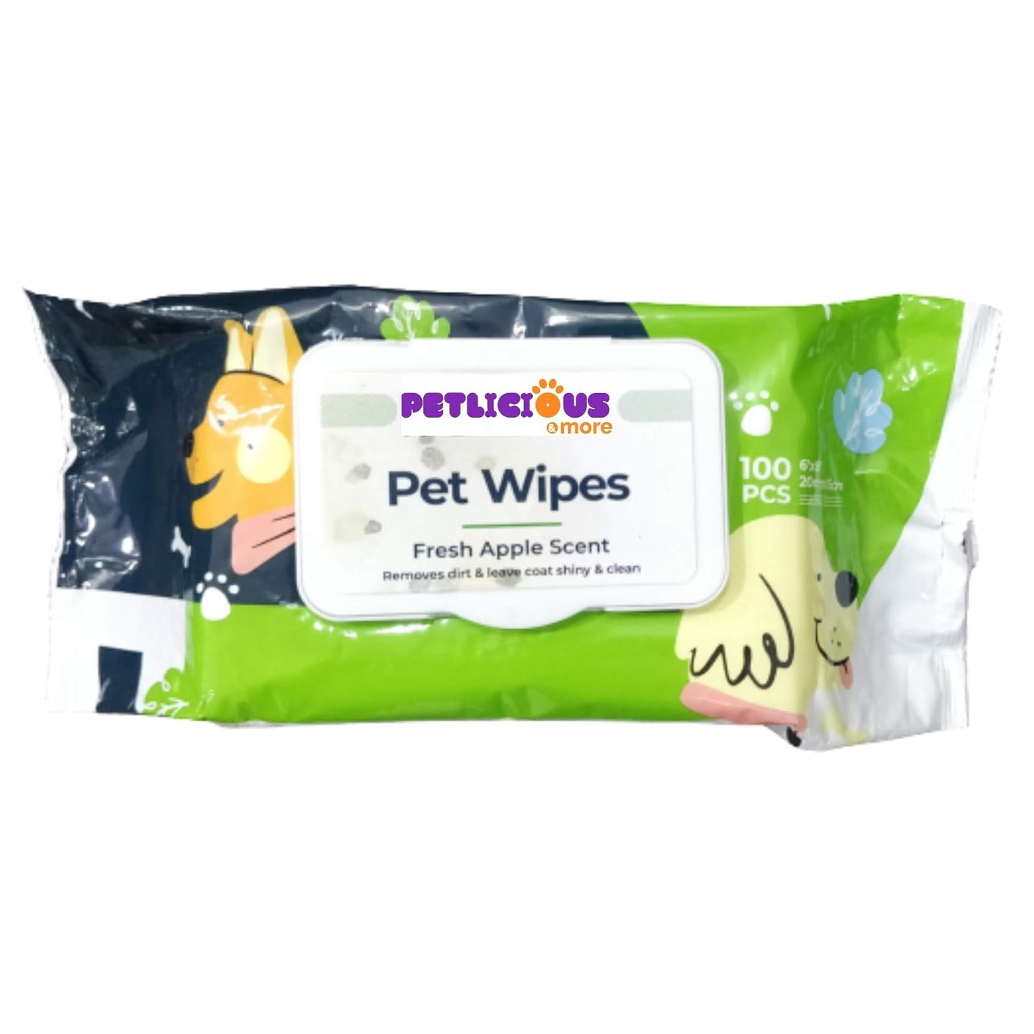 Petlicious & More Wet Pet Wipes for Dogs, Puppies & Pets with Fresh ...