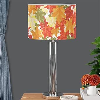 ZDCUSTOM Fall Maple Leaf Cylinder Lamp Shades Home Decor No Static ...