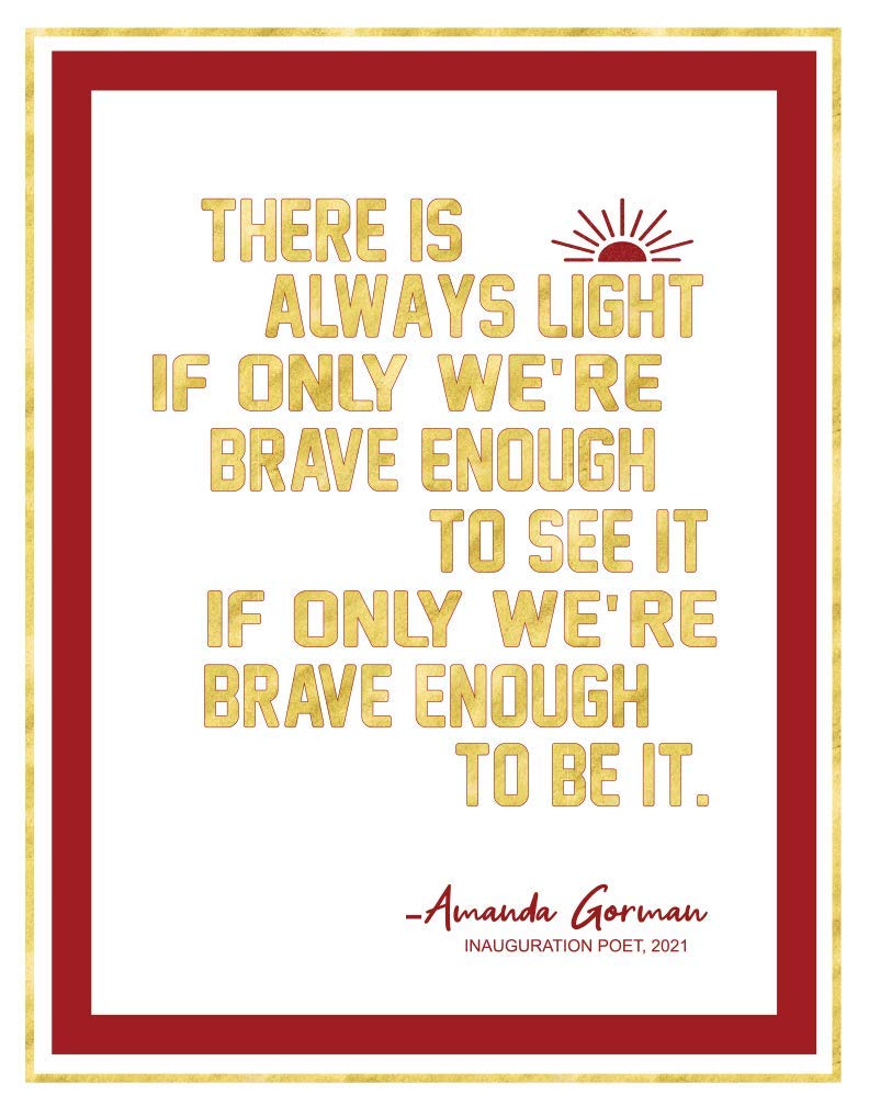 Buy There is Always Light- Motivational Print Amanda Gorman ...