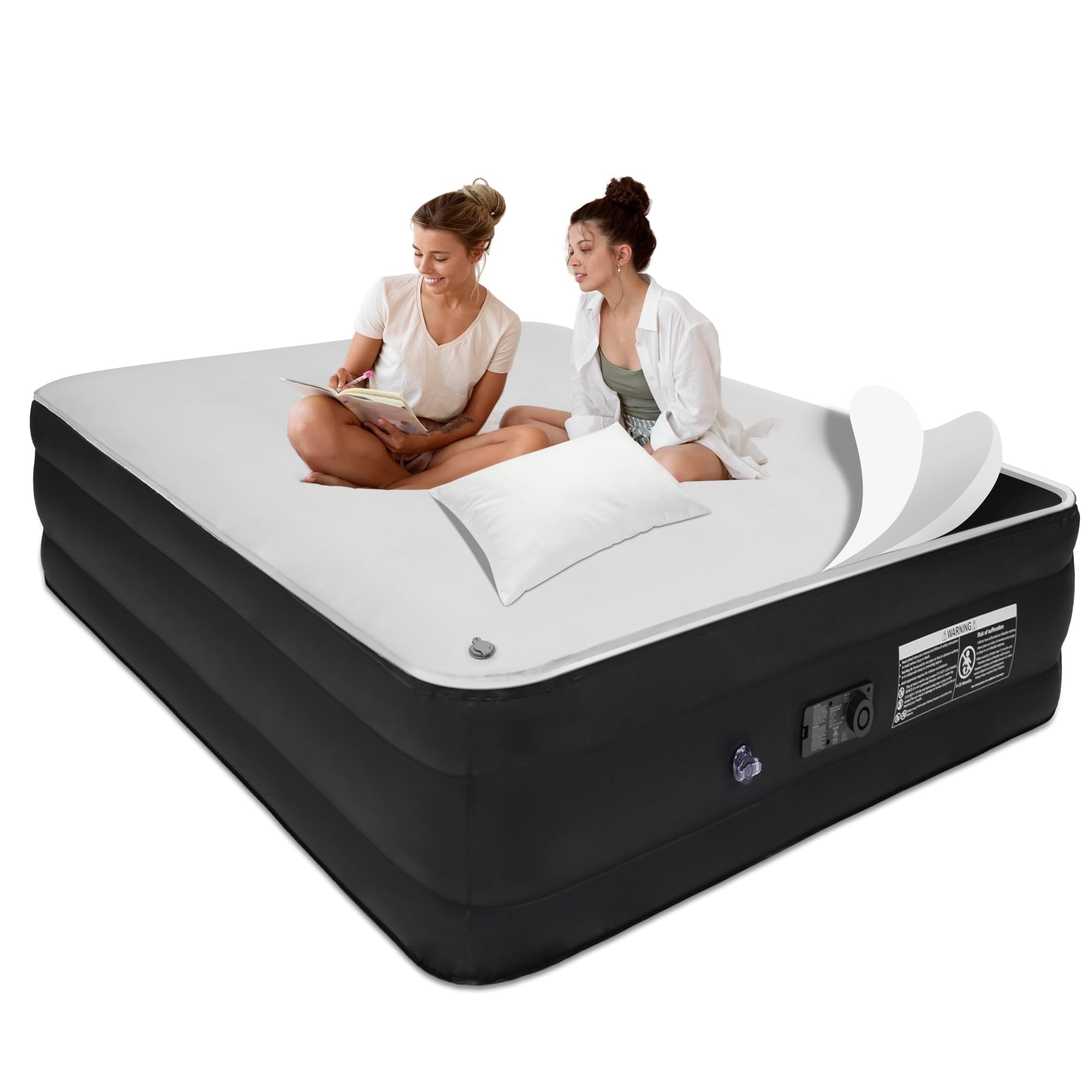 Amazon.com: Murago Queen Inflatable Air Mattress with Built in Pump, 1 ...