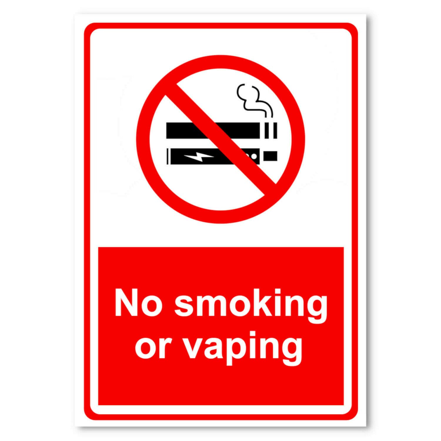 Buy LBS4ALL No Smoking or Vaping Safety Signage Workplace metal park ...