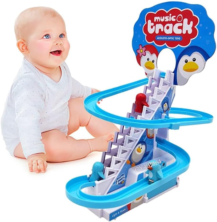 MOROVIK Duck Slide Toy Set, Funny Automatic Stair-Climbing Ducklings ...