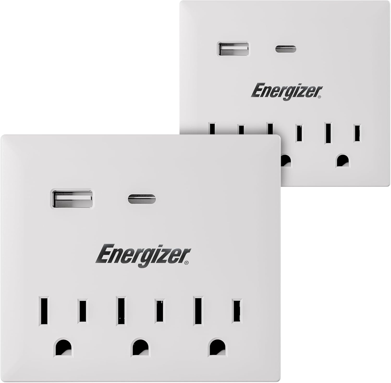 Amazon.com: Energizer 2 Pack of Multi Plug Wall Outlet Extender (3 AC ...