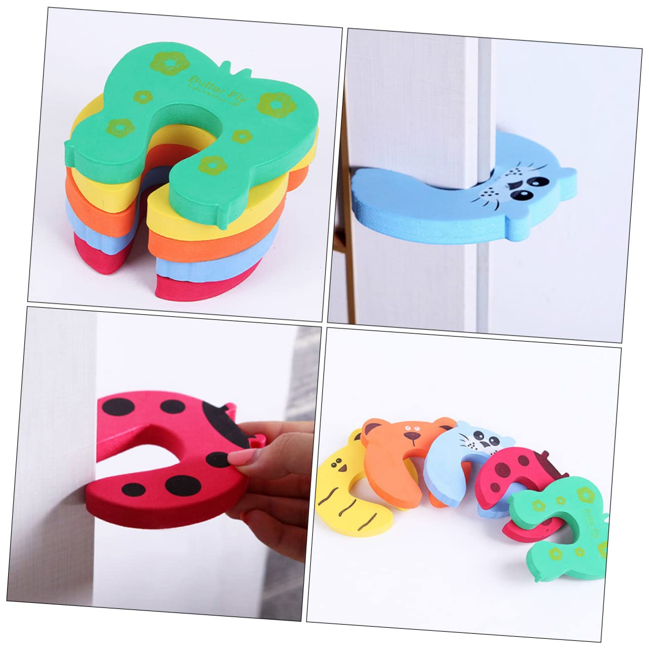 Snapklik.com : 10pcs Baby Safety Door Stops Finger Pinch Cartoon Door ...