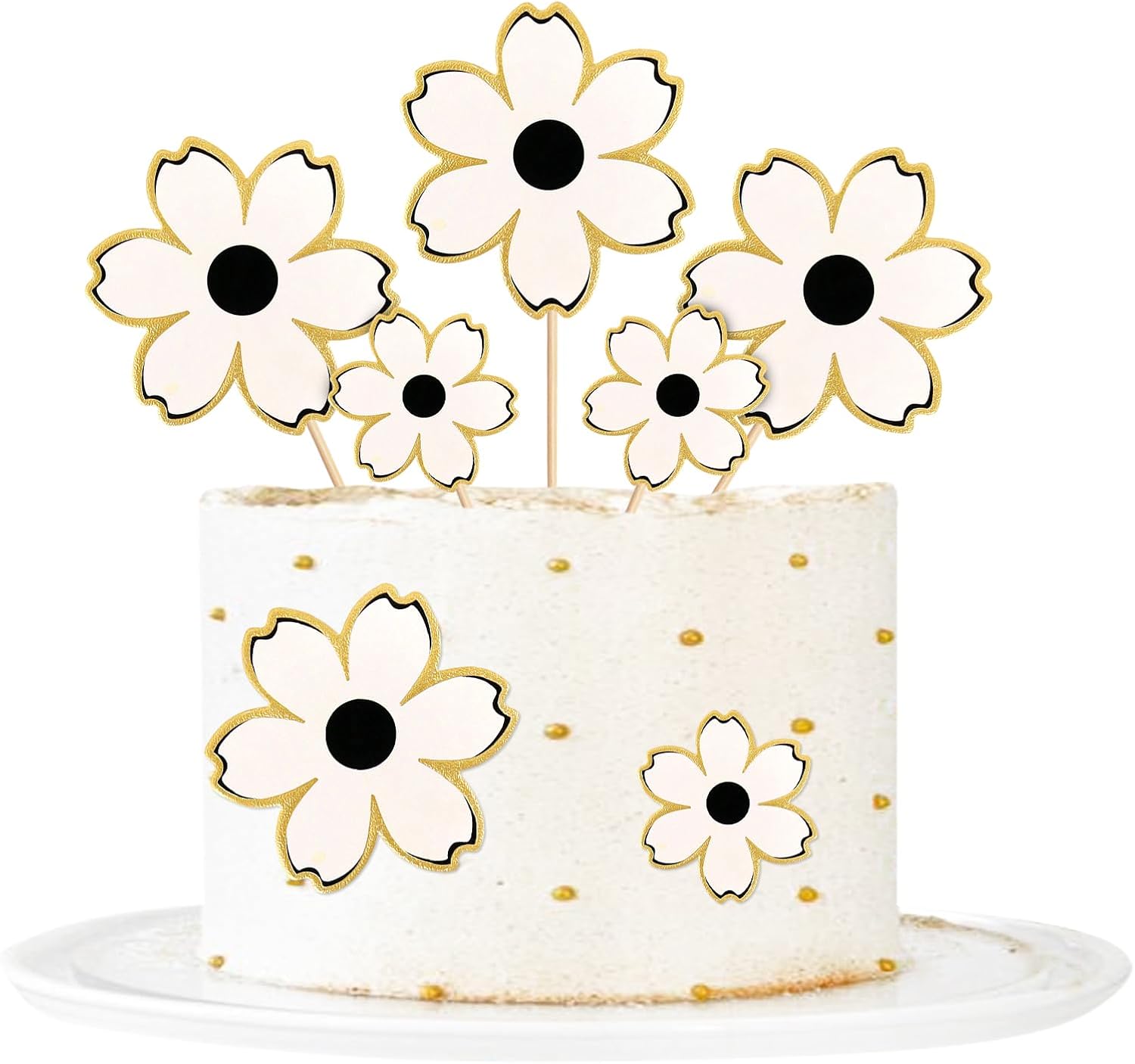 Amazon.com: 36 Pack Flower Cupcake Toppers Bridal Engagement Baby ...