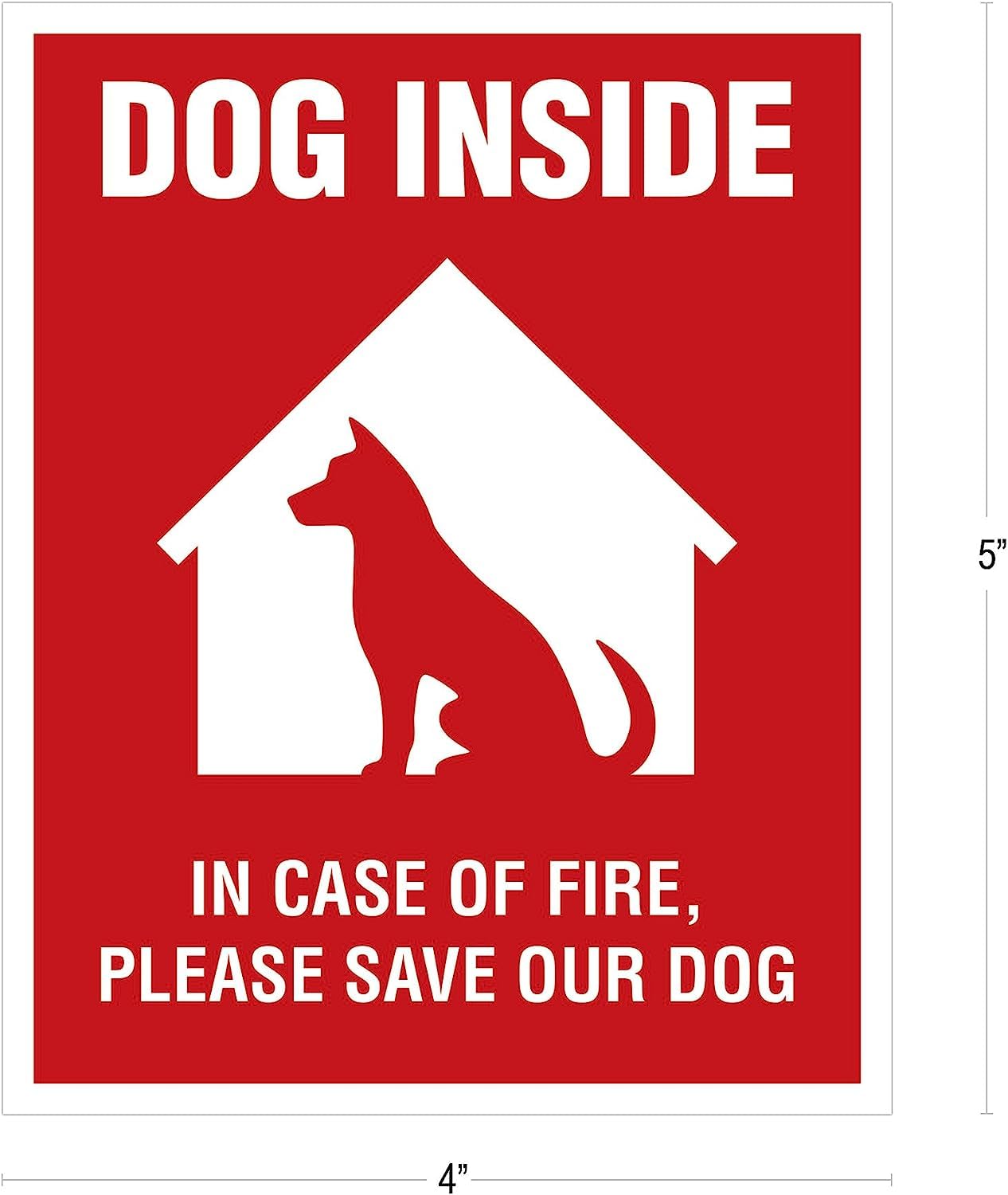 Amazon.com - AK Dog Inside Sticker - 2 Pack - Dog Alert Safety Stickers ...