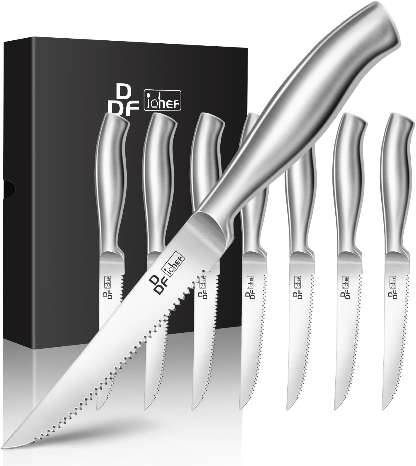 Amazon.com: DDF iohEF Steak Knife Set, 6 Piece Steak Knife, High Carbon Japanese Stainless Steel ...