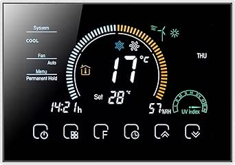 Amazon.com: Central Air Conditioning Thermostat Control Panel Wi-Fi ...