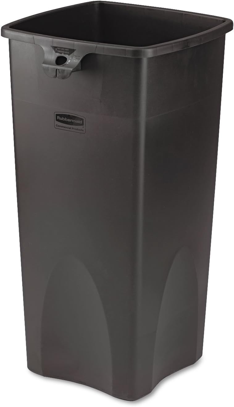 Amazon.com: Rubbermaid 356988BK Untouchable Waste Container, Square ...