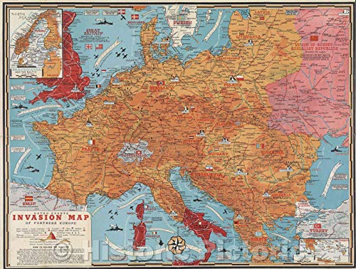 Snapklik.com : Historic Map - New Dated Events World War Map