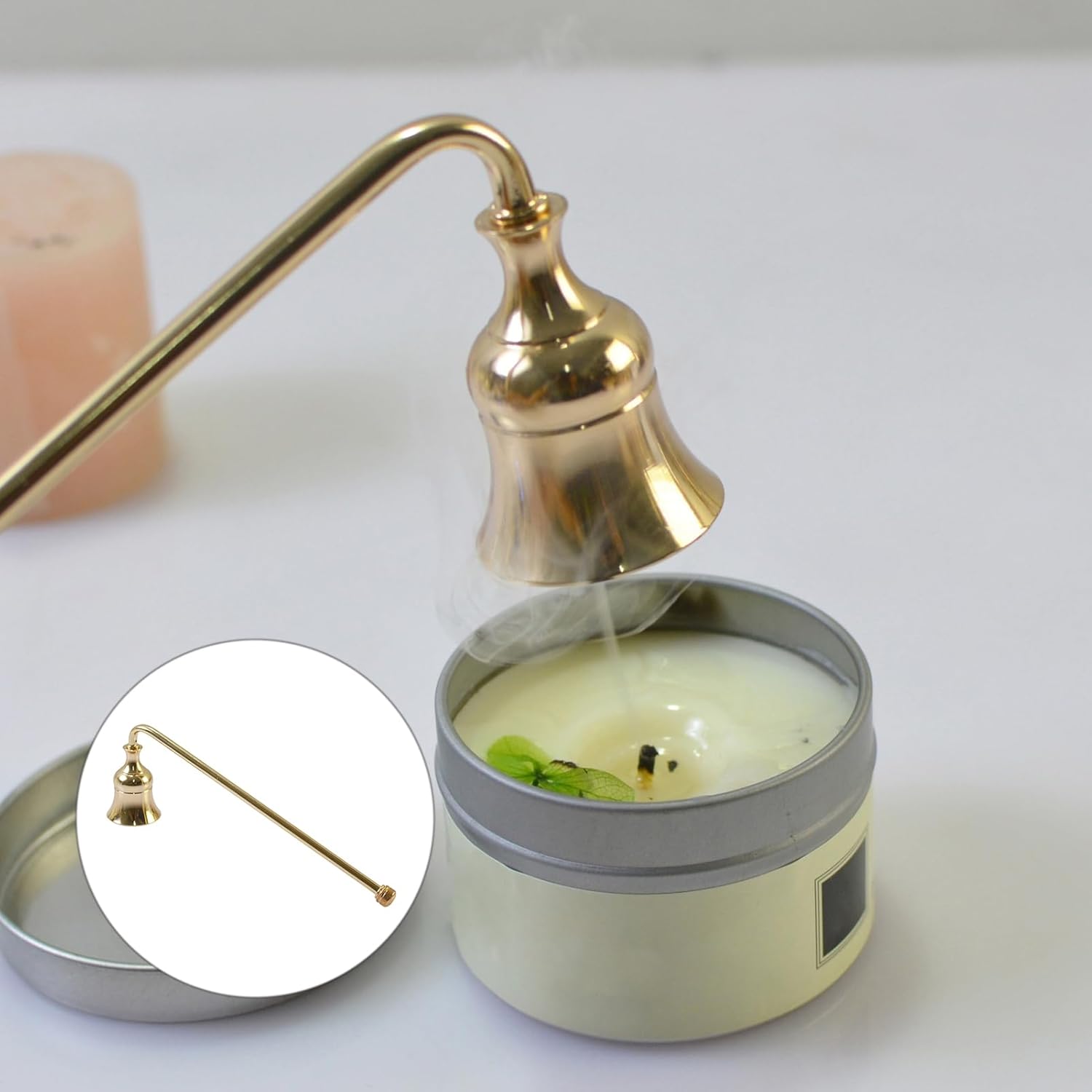 Amazon.com: ulafbwur Candle Extinguisher with Long Handle, Elegant Bell ...