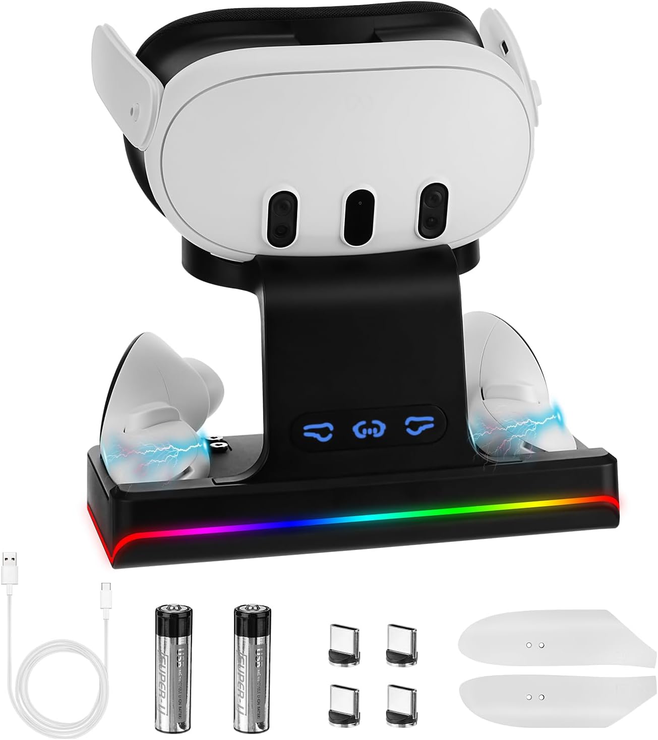 Ertisa VR Charging Dock for Oculus/Meta Quest 3, VR Charging Stand for ...