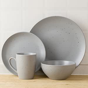 Amazon.com | Famiware 16 Piece Moon Dinnerware Sets, Kitchen Plates and ...