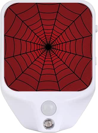 Spiders Web Red Plug-in Led Night Light,Adjustable Brightness Warm ...