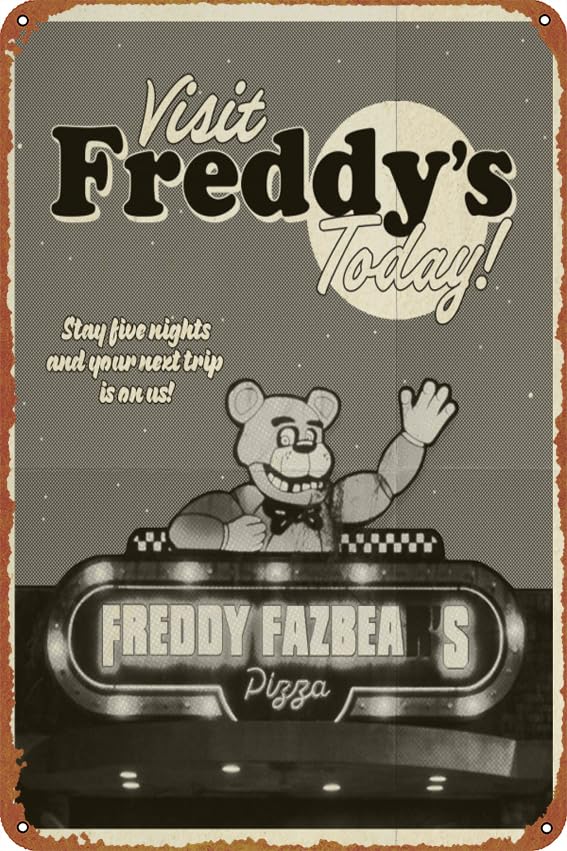 Amazon.com : Five Nights at Freddys Posters Vintage Tin Sign Unique ...