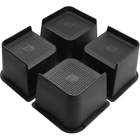 Amazon.com: MYMULIKE Bed Risers 4 Inch Heavy Duty, Oversized Furnitures ...