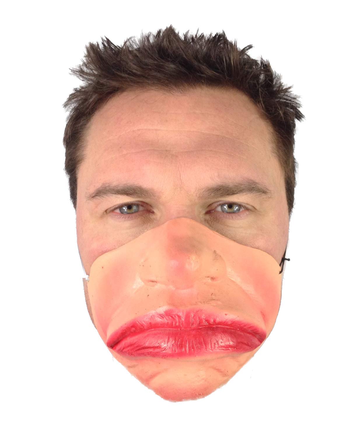Rubber Johnnies Funny HALF Face SAUSAGE LIPS Latex MASK Fancy Party Mad ...