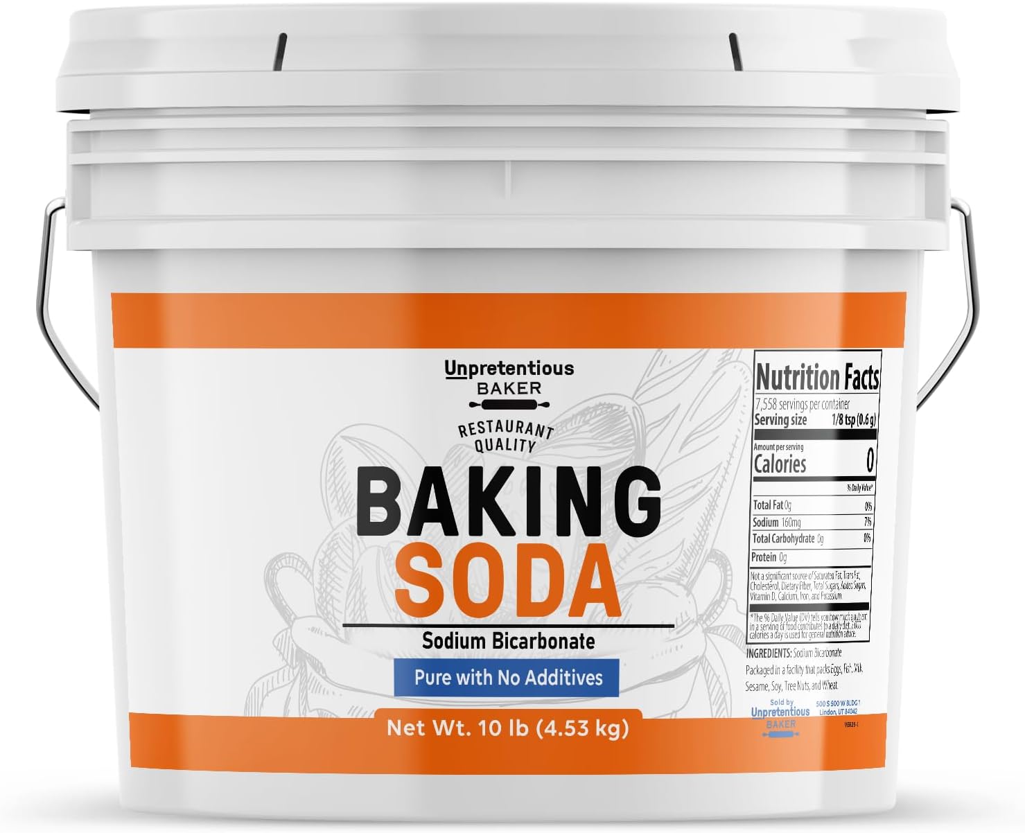 Amazon.com : Pure Original Ingredients Baking Soda (1 Gallon), Cooking ...