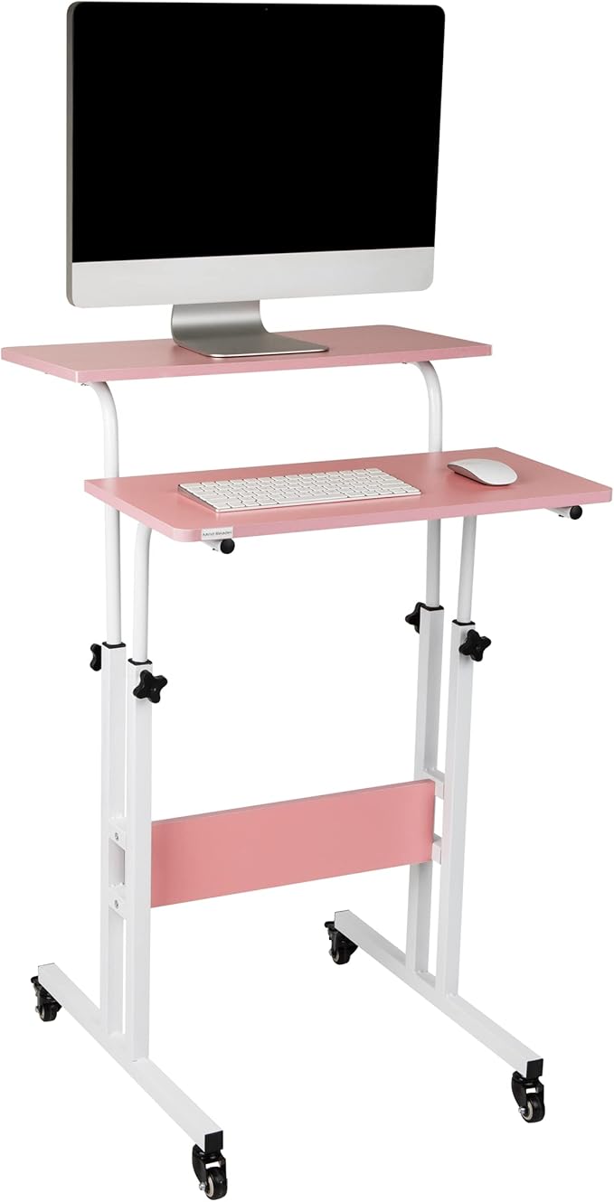 Amazon.com: Mind Reader Standing Desk, 15" L x 22" W x 39" H, Pink ...