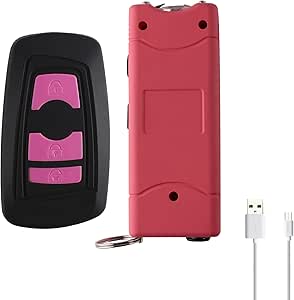 Amazon.com : Magicutlery Pink Car Key Stun Gun Flashlight and Mini ...