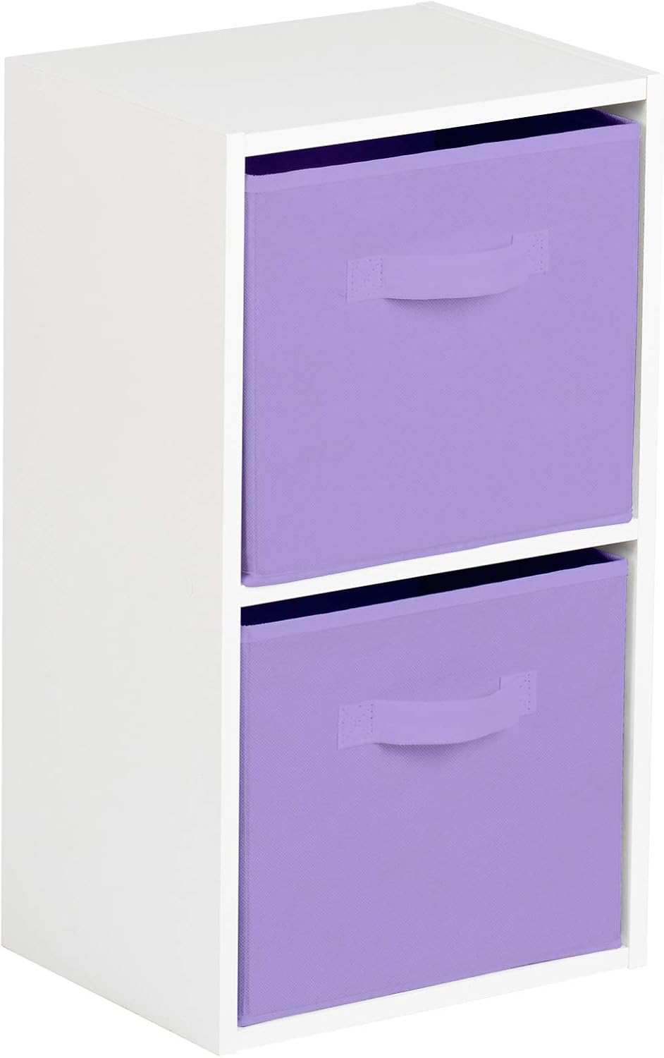 Hartleys 2 Tier White Cube Unit - Light Purple Storage Boxes : Amazon ...