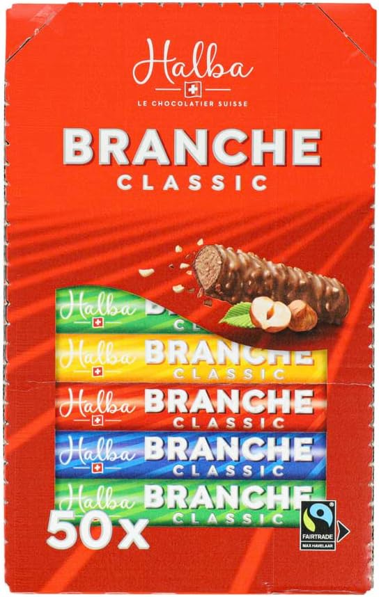 Halba Classic Branches 50x23g - SWISS CHOCOLATE FAIRTRADE Certified ...