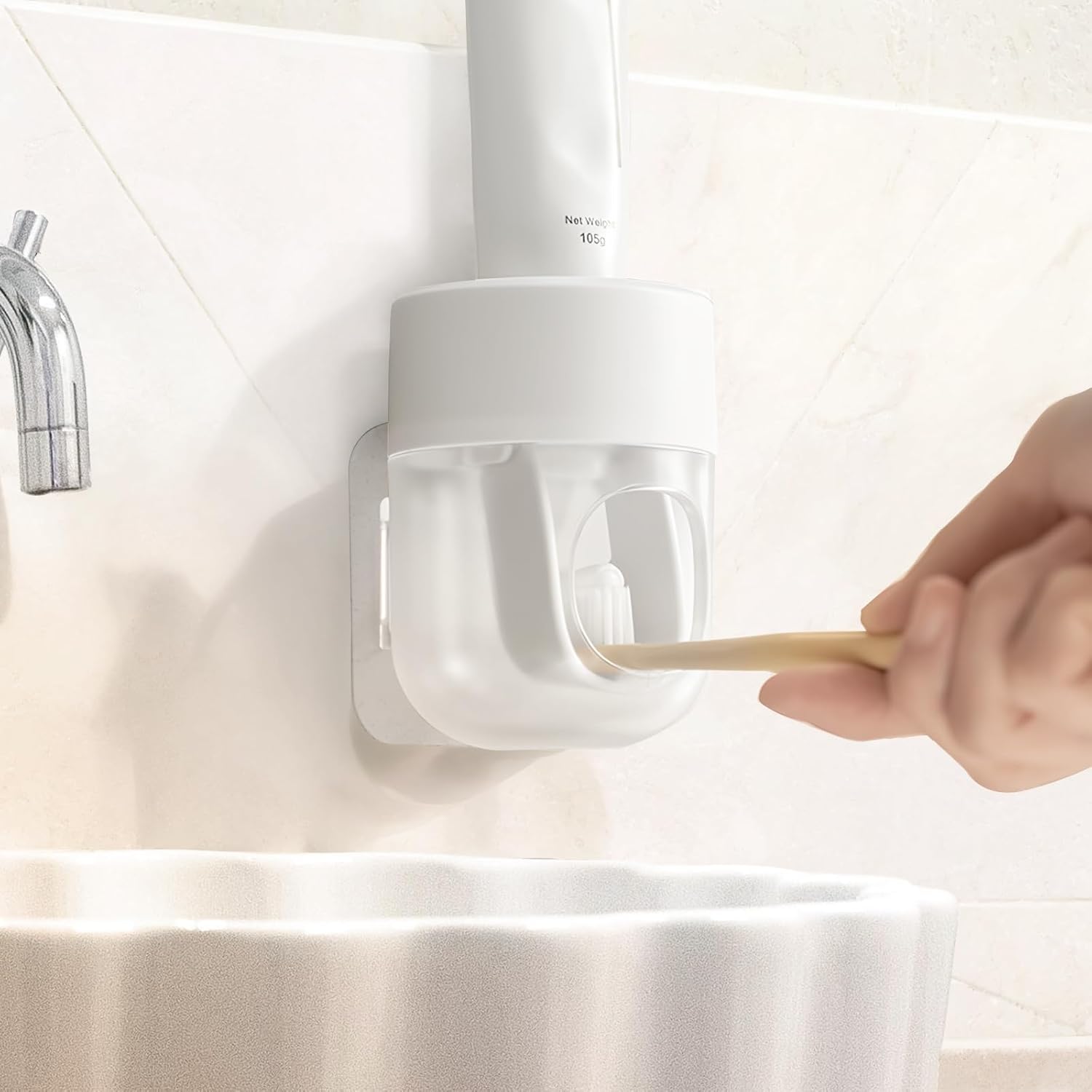 Amazon.com: PAVSTINE Toothpaste Dispenser, Wall Mounted Automatic ...