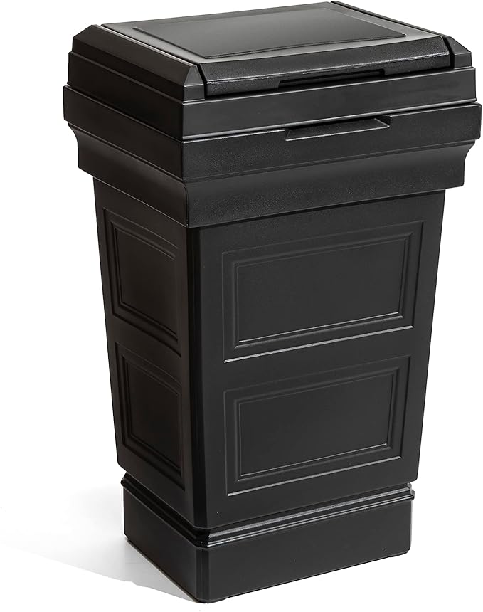 Amazon.com: Step2 Atherton Large Garbage Container, Indoor/Outdoor ...