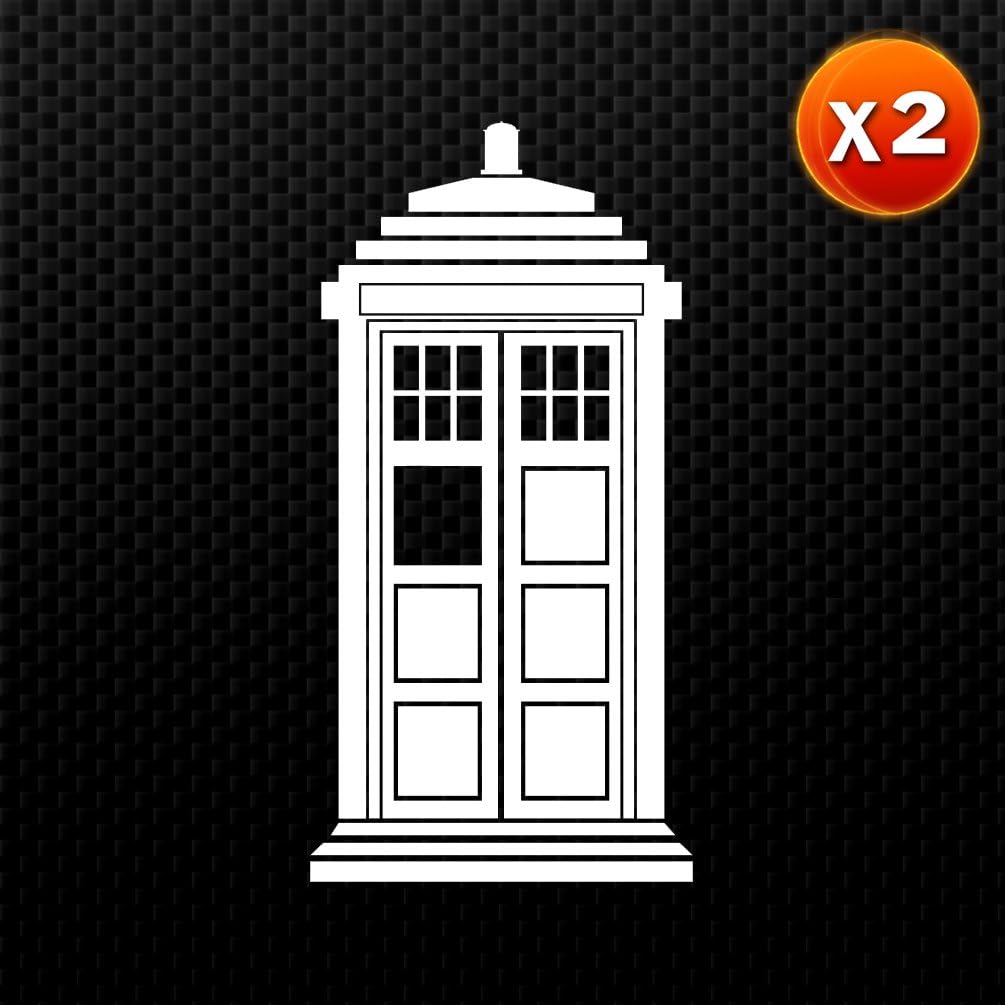 Amazon.com: (2x) Doctor Who Inspired Police Box Tardis design Auto ...