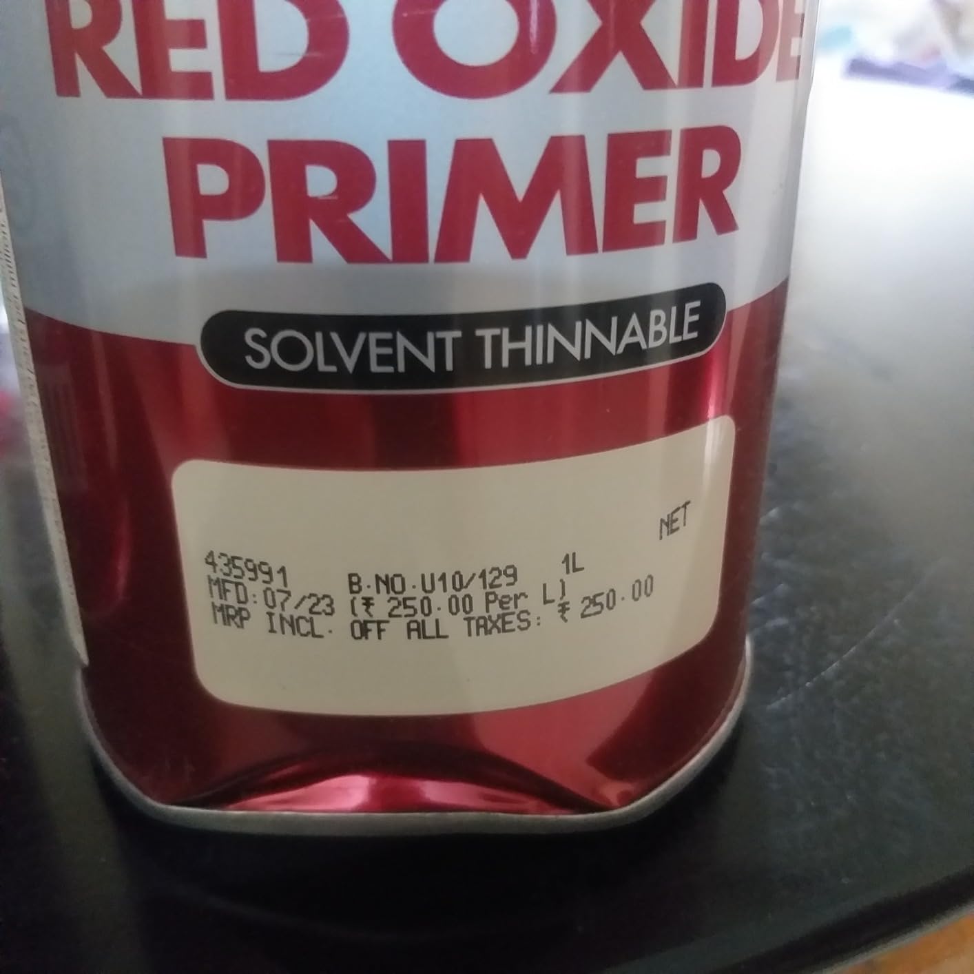 BERGER Red Oxide Primer | 1 Litre | High Opacity Metal Primer for ...