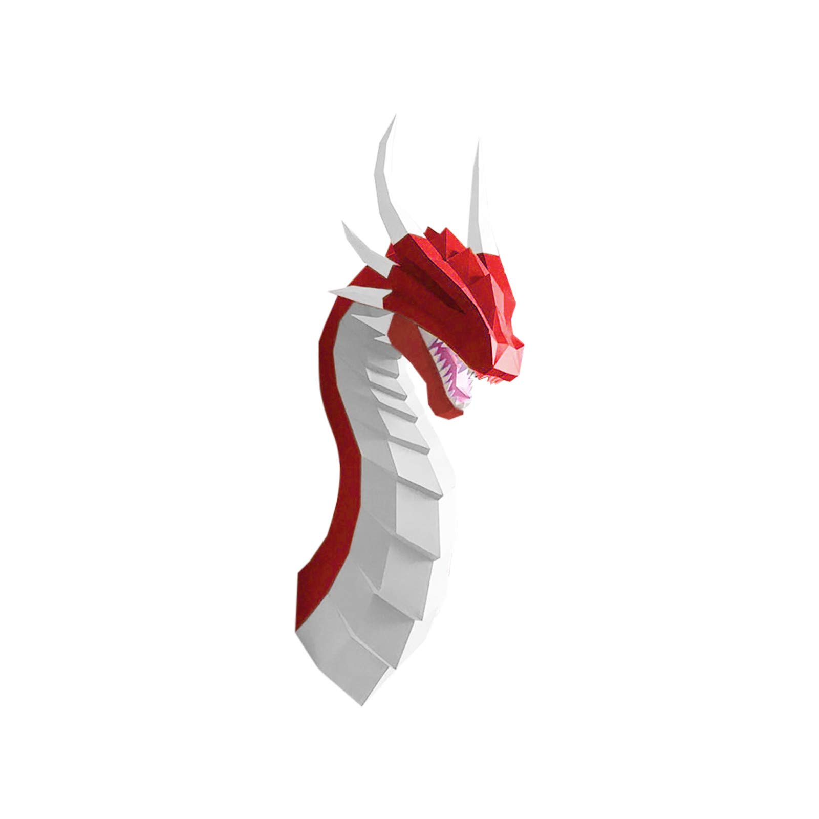 3d Papercraft Kit Animals Dragon Papercraft Wall Decor Pre Cut ...