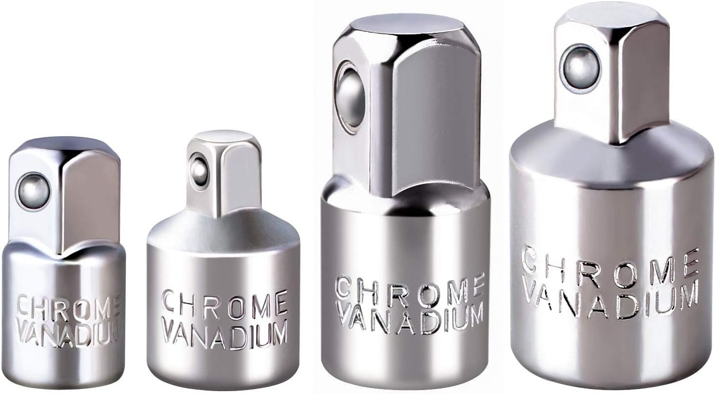 4 Pcs Square Impact Socket Adapters Converter Reducer Sets 1/4 Inch, 3/ ...