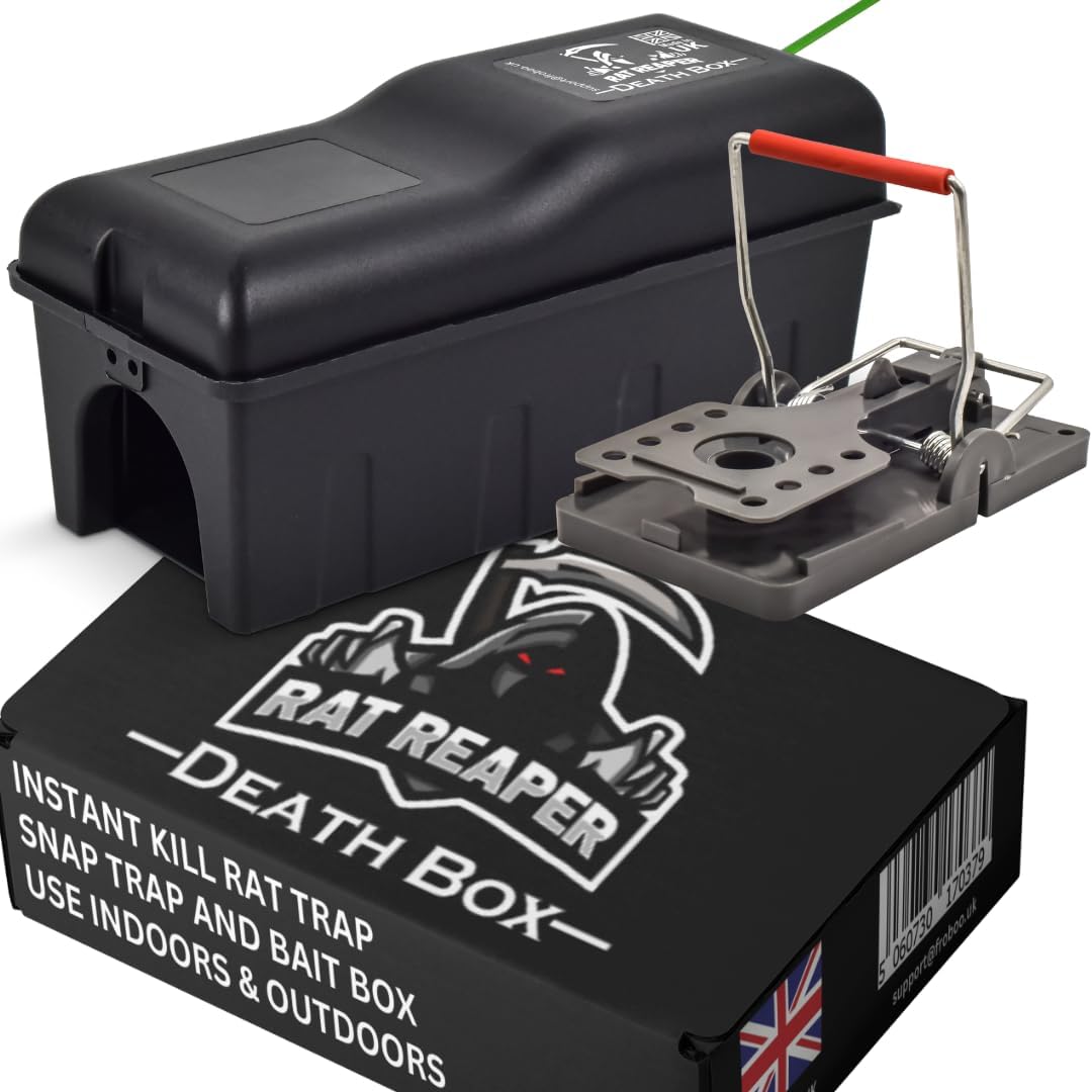 Rat Reaper Death Box - Humane Rat Traps for Indoors Home, Loft, Kitchen ...