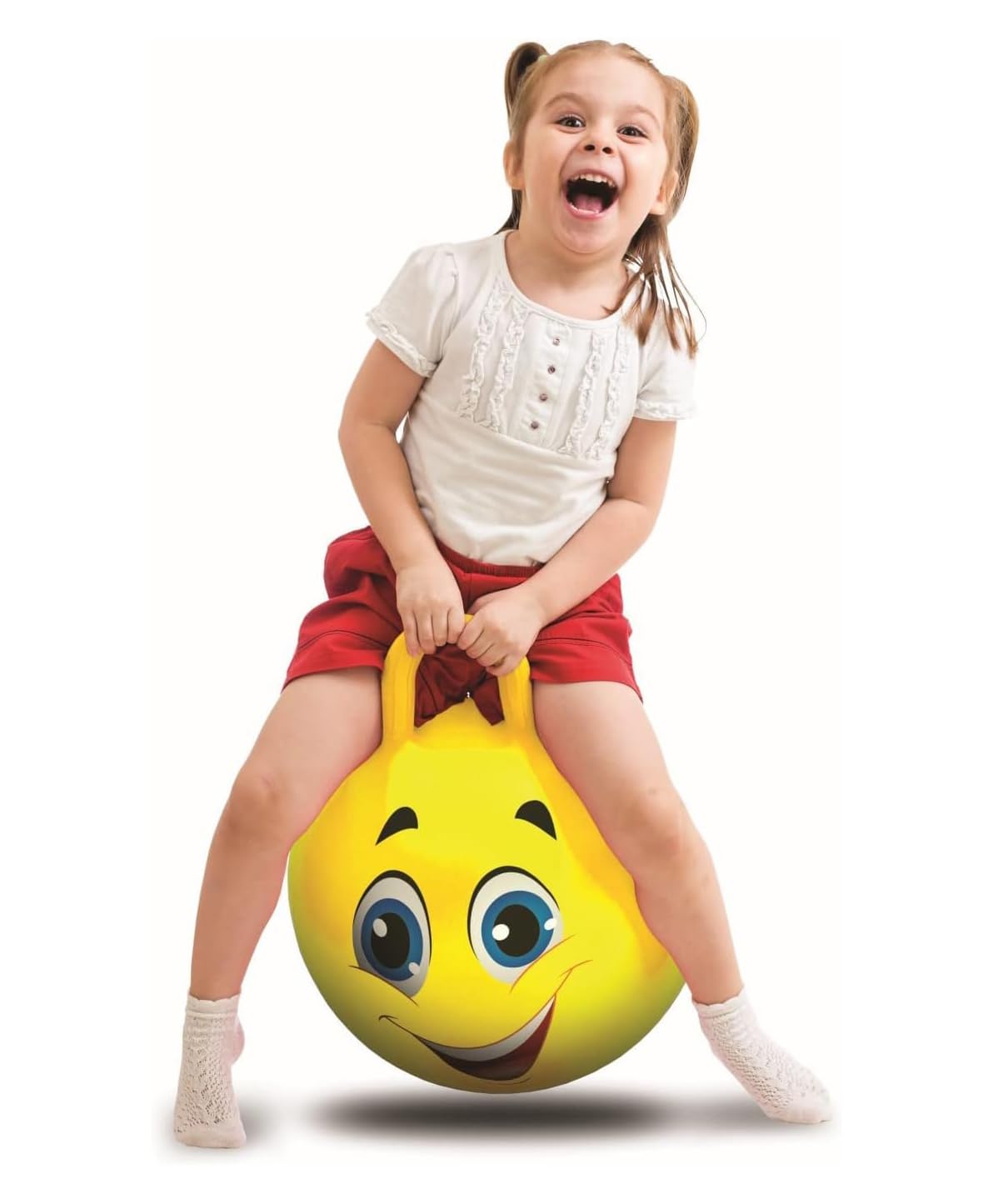 Buy Toy Imagine™ 44cm Hop Bouncy Ball with Handle for Kids| Sit ...