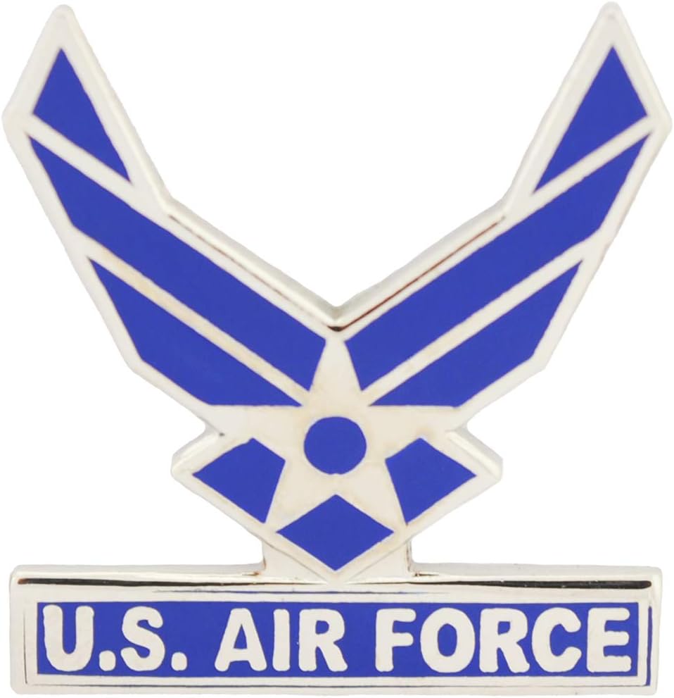 Amazon.com: United States Air Force USAF Wings Logo 1" Lapel Pin (1 Pin ...