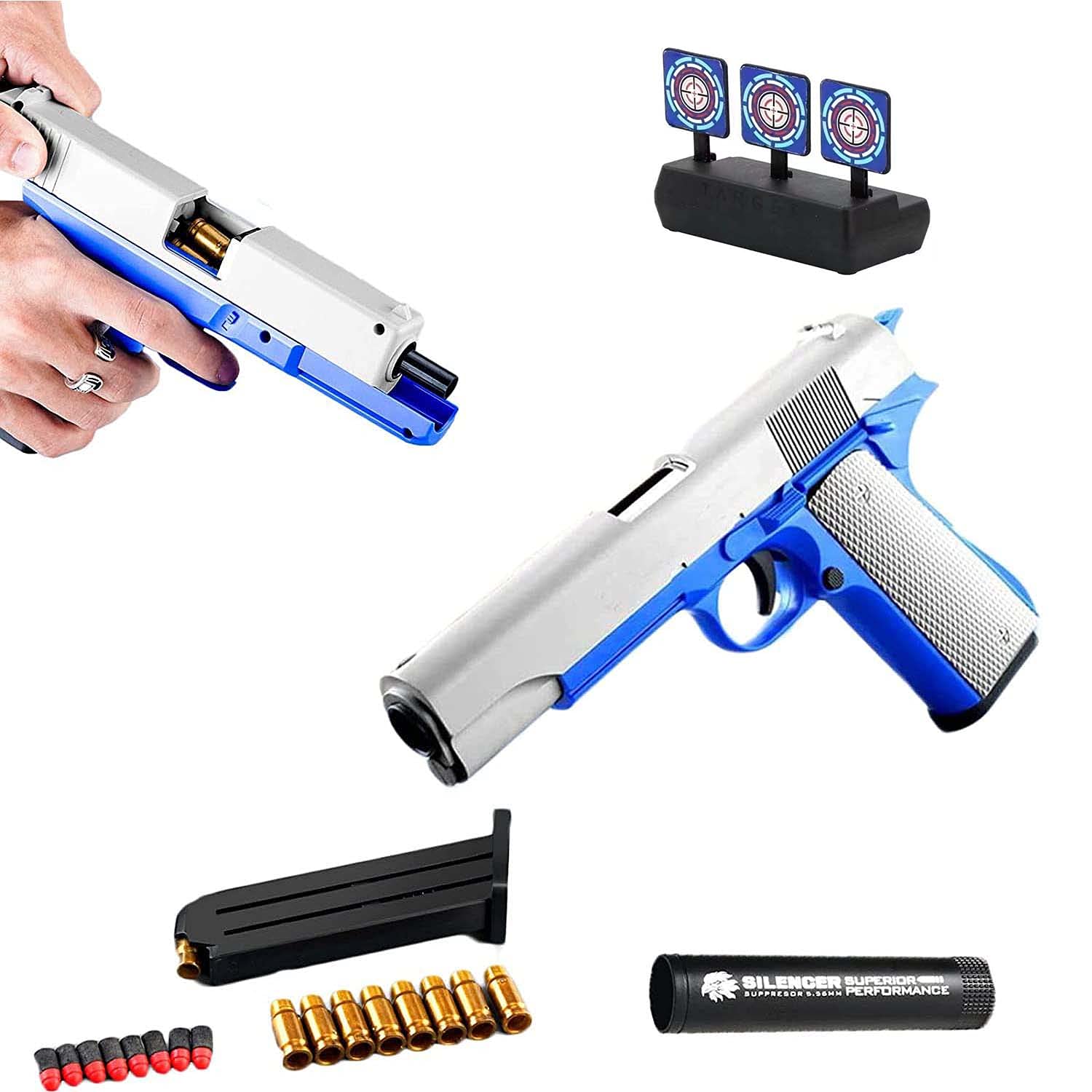 Yikeyuan Upgrade Classic M1911 Soft Bullet Toy Gun Shell Ejection ...