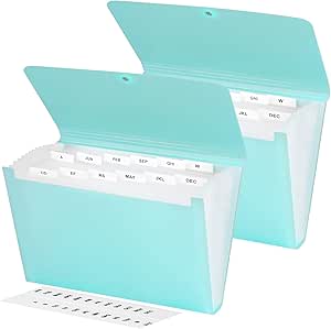 Amazon.com : 2 Pcs Expanding File Folder, 13 Pockets Accordion File Organizer, Large Capacity ...