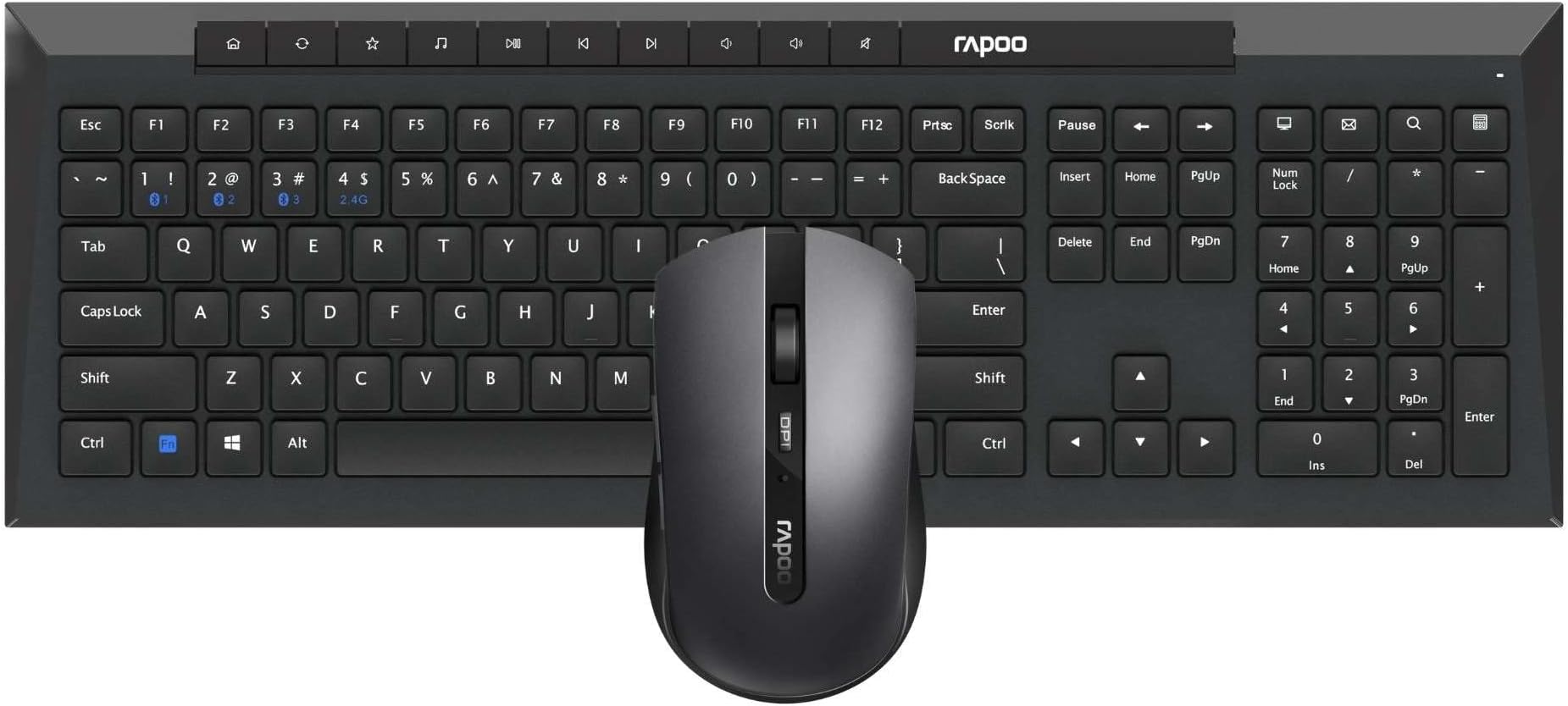 Rapoo - Multi-mode wireless keyboard and mouse, with Bluetooth and 2 ...