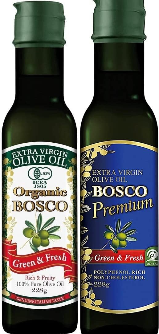 Amazon | BOSCOオーガニックエキストラバージンオリーブオイル228g/プレミアムエキストラバージンオリーブオイル228g(各1本)おまけ付き | ノーブランド品 | オリーブオイル 通販