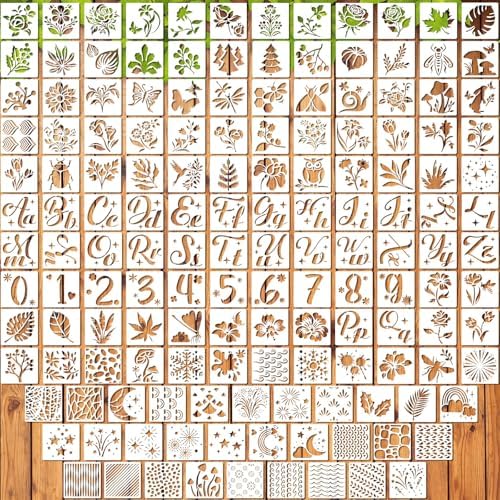 Amazon.com : FunooFuno 150 Pcs Small Stencils for Painting, 2 Inch ...